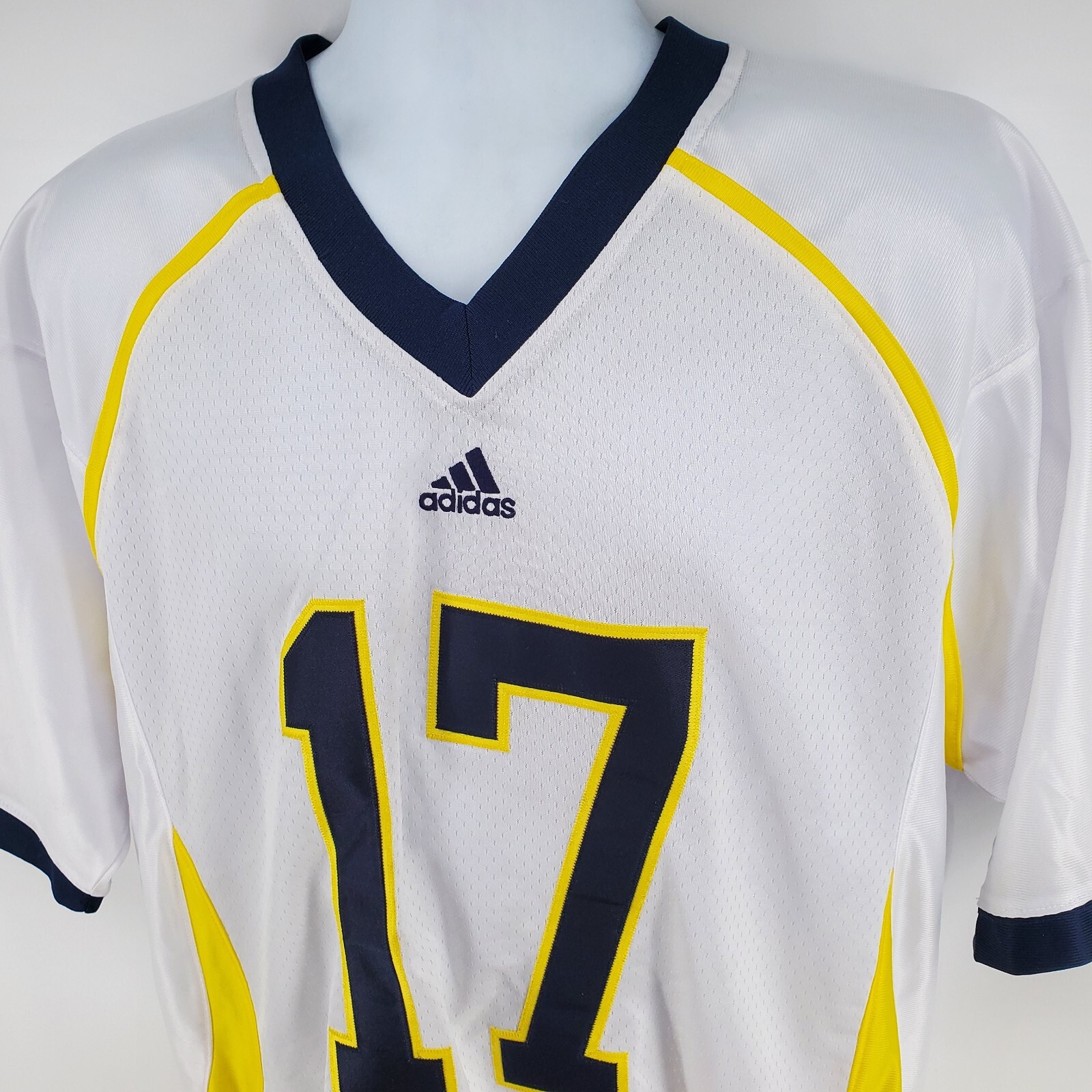 Adidas Michigan Wolverines Football Jersey Size M #17 White Larry Foote ...