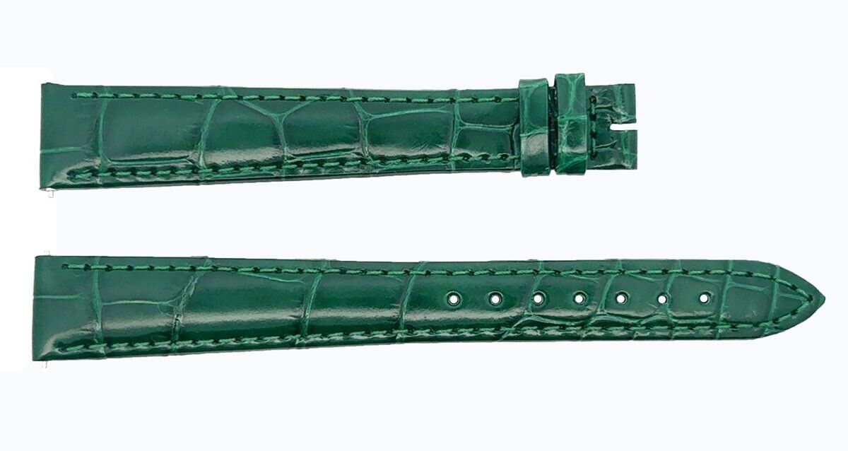 Genuine Longines 17mm x 14mm Green Leather Watch Band Genuine Longines 17mm x 14mm Green Leather Watch Band