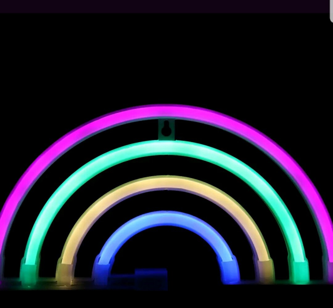 Rainbow LED Light, Battery Or USB Operate Nightlight Home decor | eBay