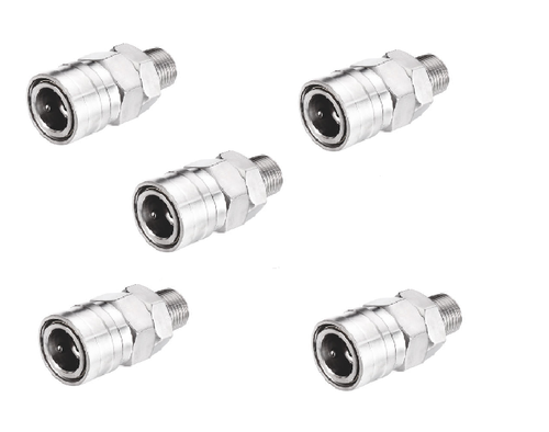 5 PC NITTO STYLE ONE TOUCH FUNCTION MALE AIR FITTING 40SM WITH 1/2 ...