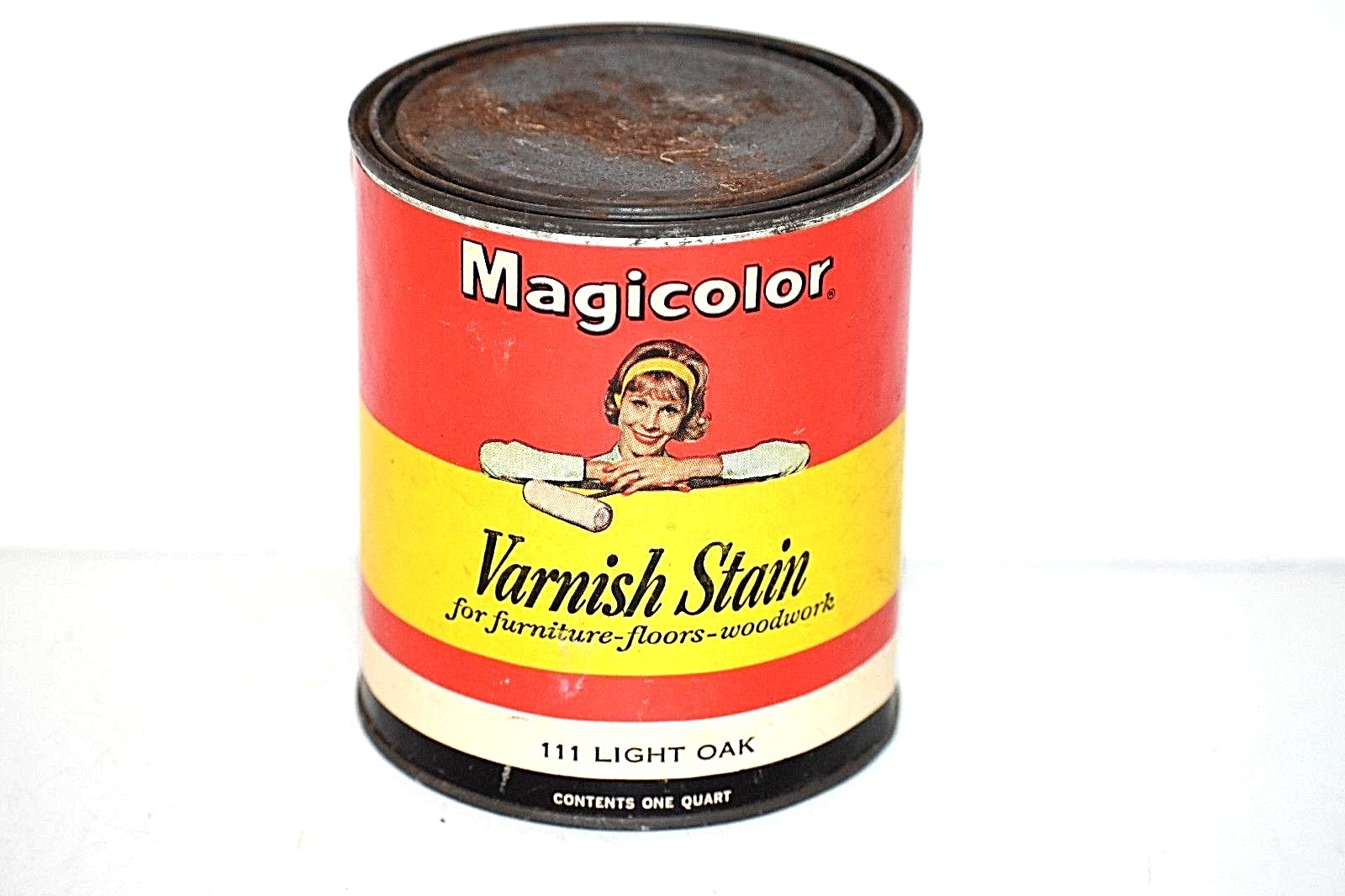 Vintage Quart Can Magicolor Varnish Stain Light Oak Never Opened ...