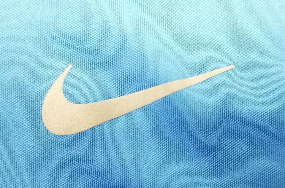 Nike Running Dri-Fit Light Blue Mens Tee T-Shirt Sz 2XL Silver ...