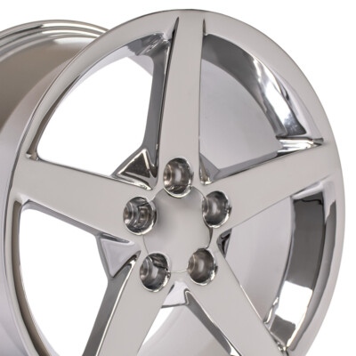 18x9.5 Wheel Fits Corvette Camaro C6 Style Chrome Rim W1X | eBay