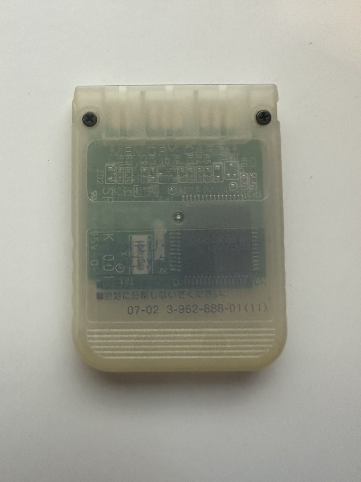 Official Sony PlayStation 1 PS1 Authentic Memory Card OEM PSOne Clear ...