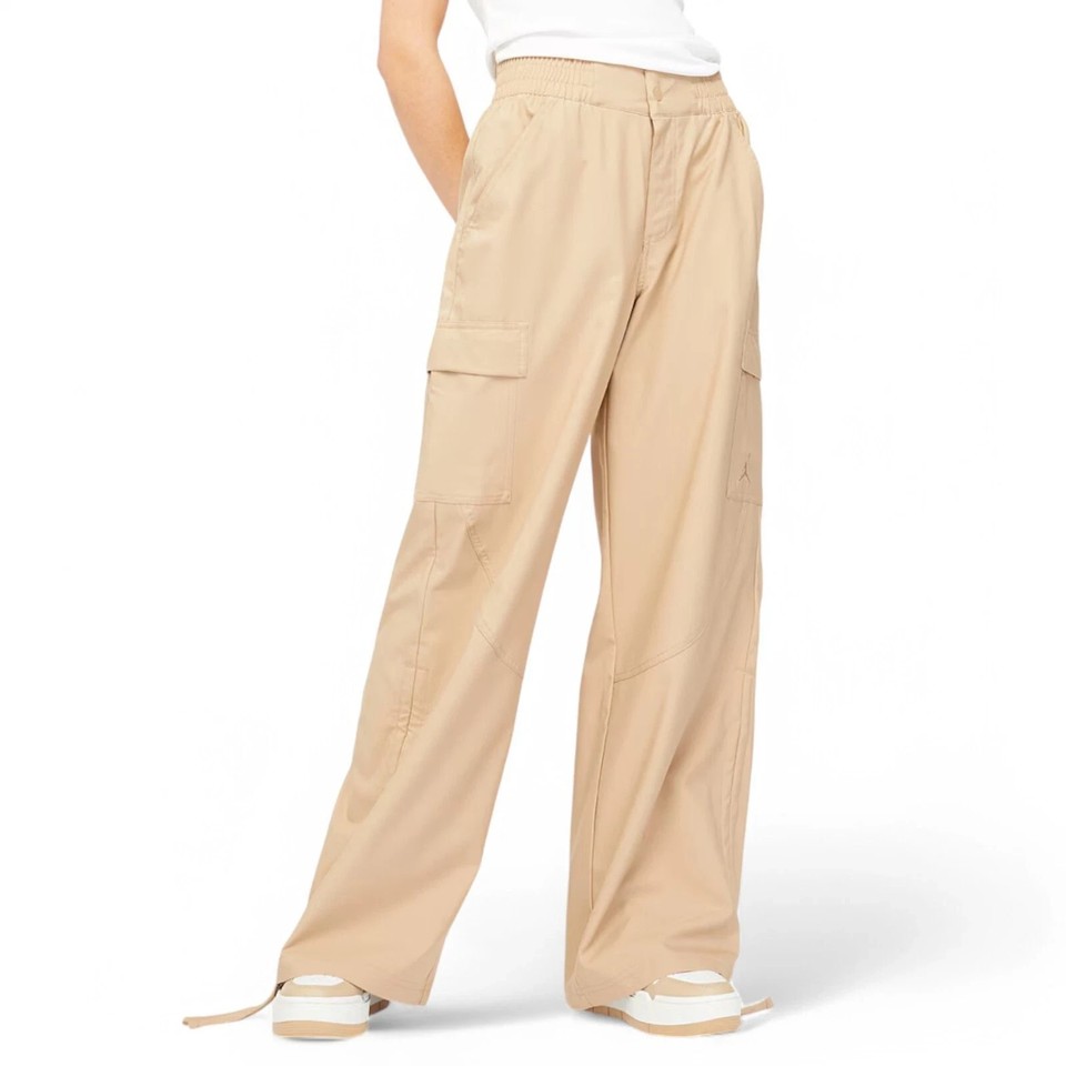 Nike Jordan Women's Pants Chicago Core Loose Beige Trousers DZ4436-254 ...