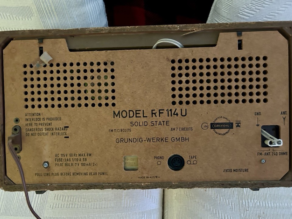 GRUNDIG RF 121U SOLID STATE AM FM RADIO VINTAGE FULLY TESTED | eBay
