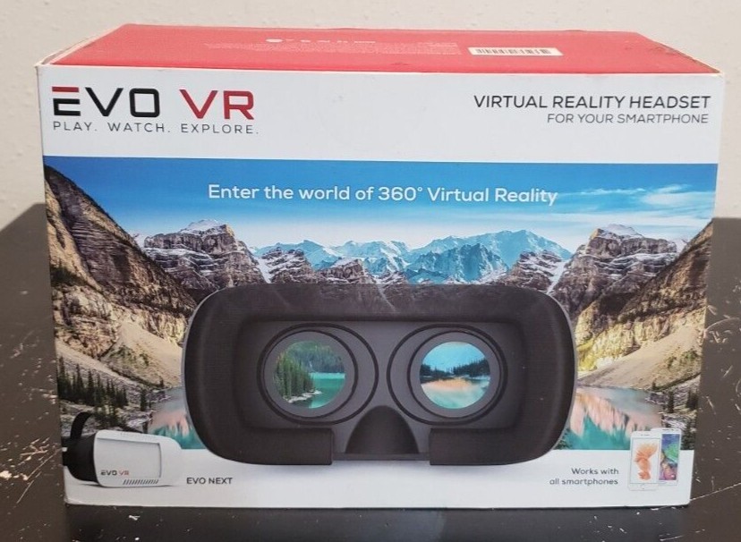 EVO VR Headset Virtual Reality MIC-VRB03-101 W/Bluetooth Controller IOS ...