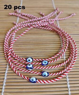 20 PCS Braided Greek March Bracelet, Martaki, Martakia, Martis, Blue ...