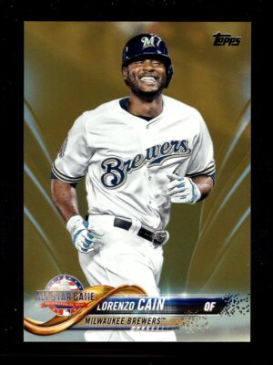 2018 TOPPS UPDATE GOLD US186 LORENZO CAIN 1411/2018 BREWERS | eBay