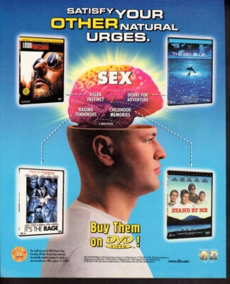 Vintage print ad advertisement CTHV DVD Sex Brain art satisfy Natural ...