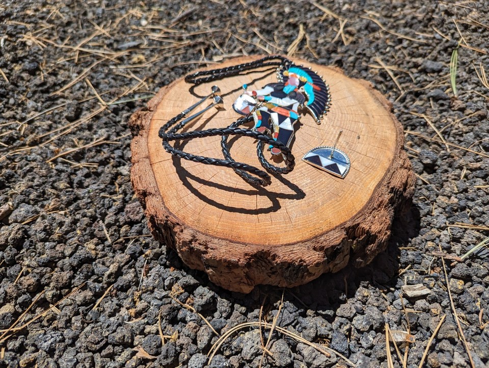 Zuni Bolo Tie Signed Beyuka Genuine Native American Handmade Jewelry ...