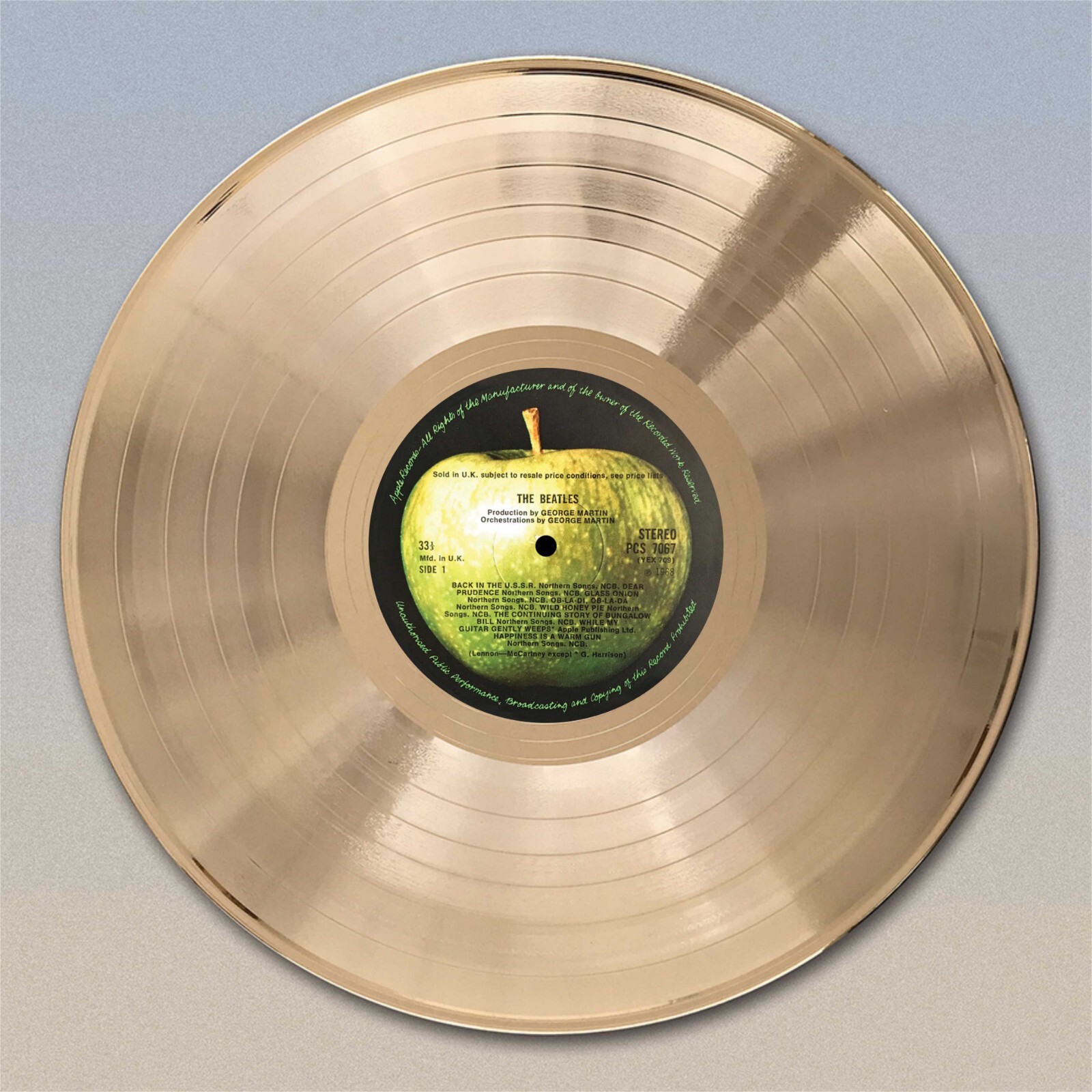 Beatles "White Album" Gold LP Record wall art | eBay