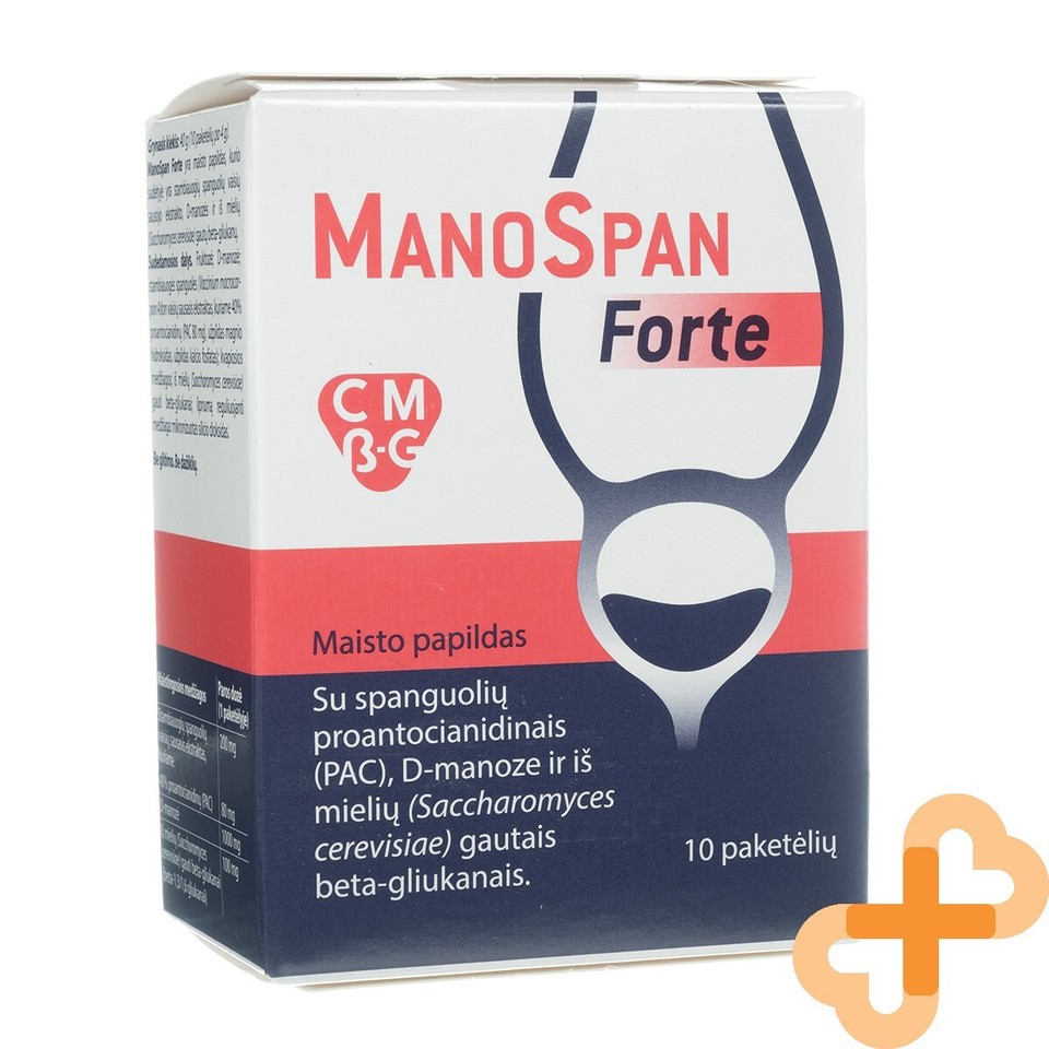 MANOSPAN FORTE Cranberries and Beta-Glucans Urinary Tract Supplement 10 ...