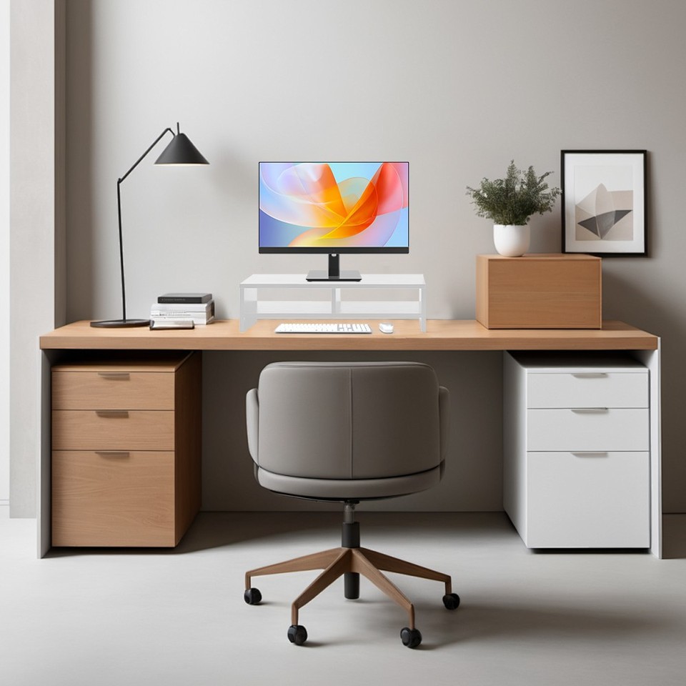 Computer Desktop Monitor Stand Laptop TV Display Screen Riser Shelf ...