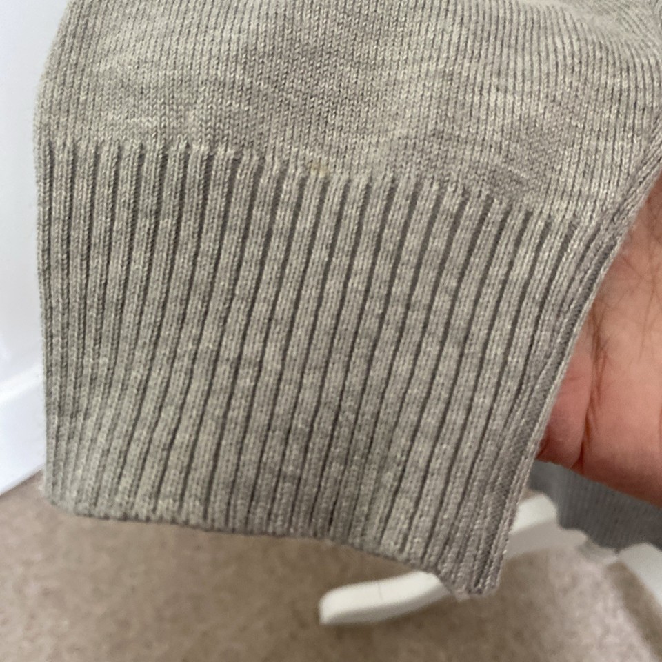 GRACE KARIN Colour Block Grey White Longline Open Cardigan XL | eBay