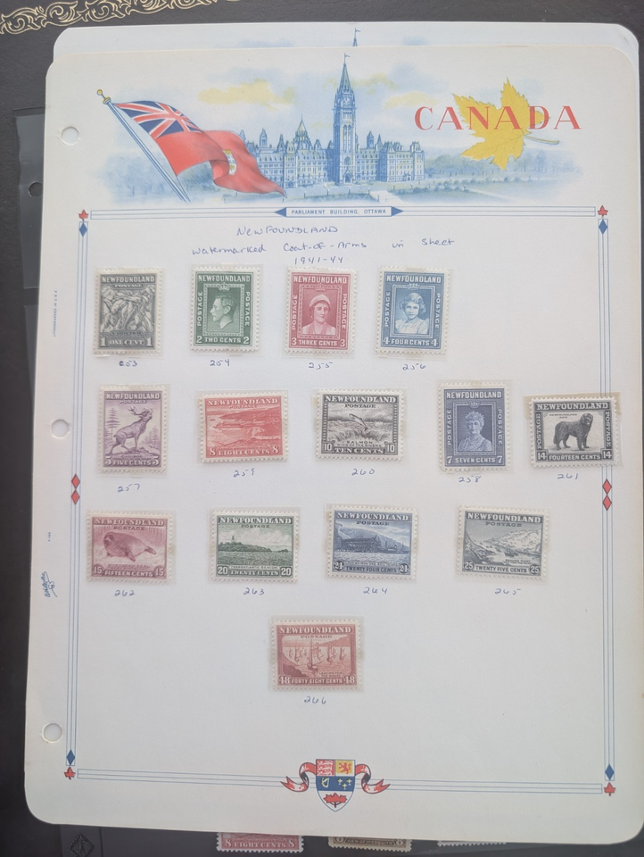 Newfoundland 120 Stamp Lot Collection Unused HR 1928-1949 Over 120 ...
