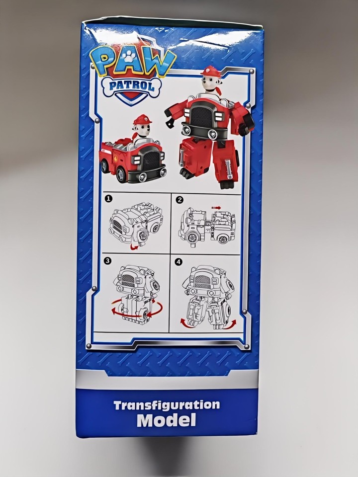 Paw Patrol Marshall Transforming Fire Truck Robot Toy Automaton Car to ...