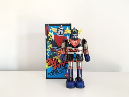 Grendizer Goldrake Popy wind up tin toy vintage (box repro) Goldorak ...
