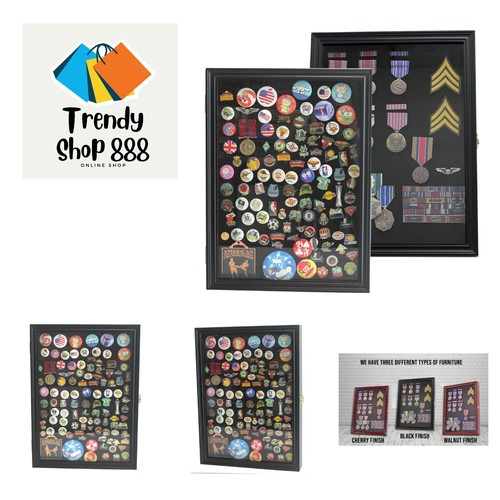 Large 19"X 14" Pin Display Case Medal Shadow Box with 98% UV Protection ...