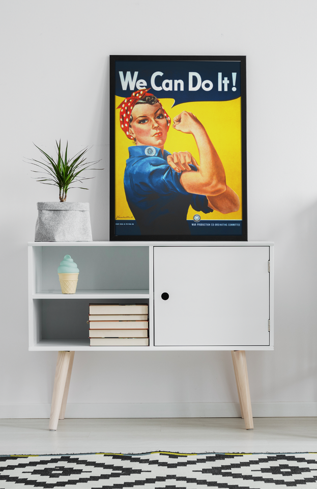 Rosie the Riveter Poster "We Can Do It" | WW2 Propaganda Art Framed or ...