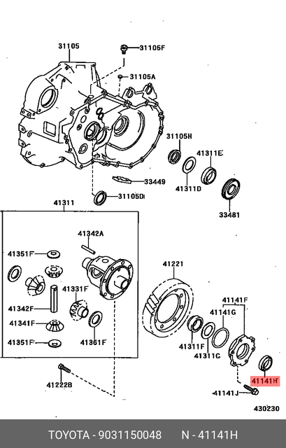 NEU TOYOTA RAV 4 XA30 VORDERE LINKE ANTRIEBSWELLE ÖLDICHTUNG 9031150048 ...