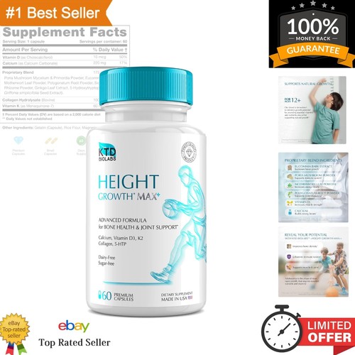 Natural Height Growth MAX+ Capsules - Boost Height for Teens & Adults ...