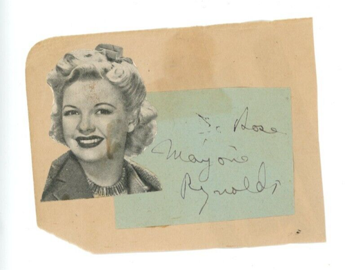 Autographed Album Page Film & TV Actress Marjorie Reynolds | eBay