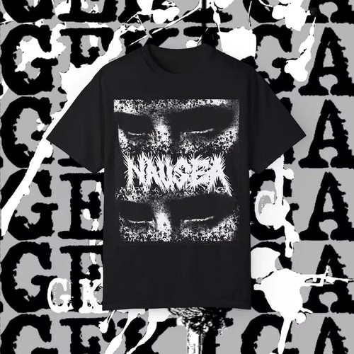 2-Sided Nausea T Shirt Crust Punk Vintage Discharge Heresy Los Crudos ...