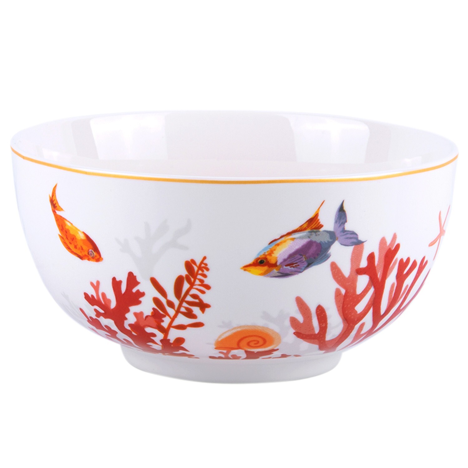 24pc Bone China Dinner Service Set Porcelain Dinnerware Coral Reef ...