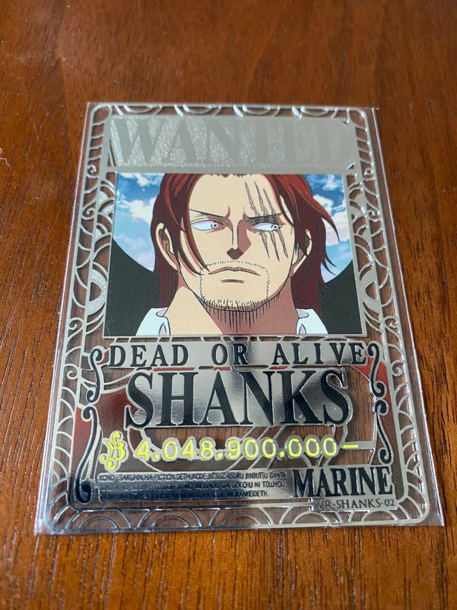 Shanks One Piece Wanted Poster