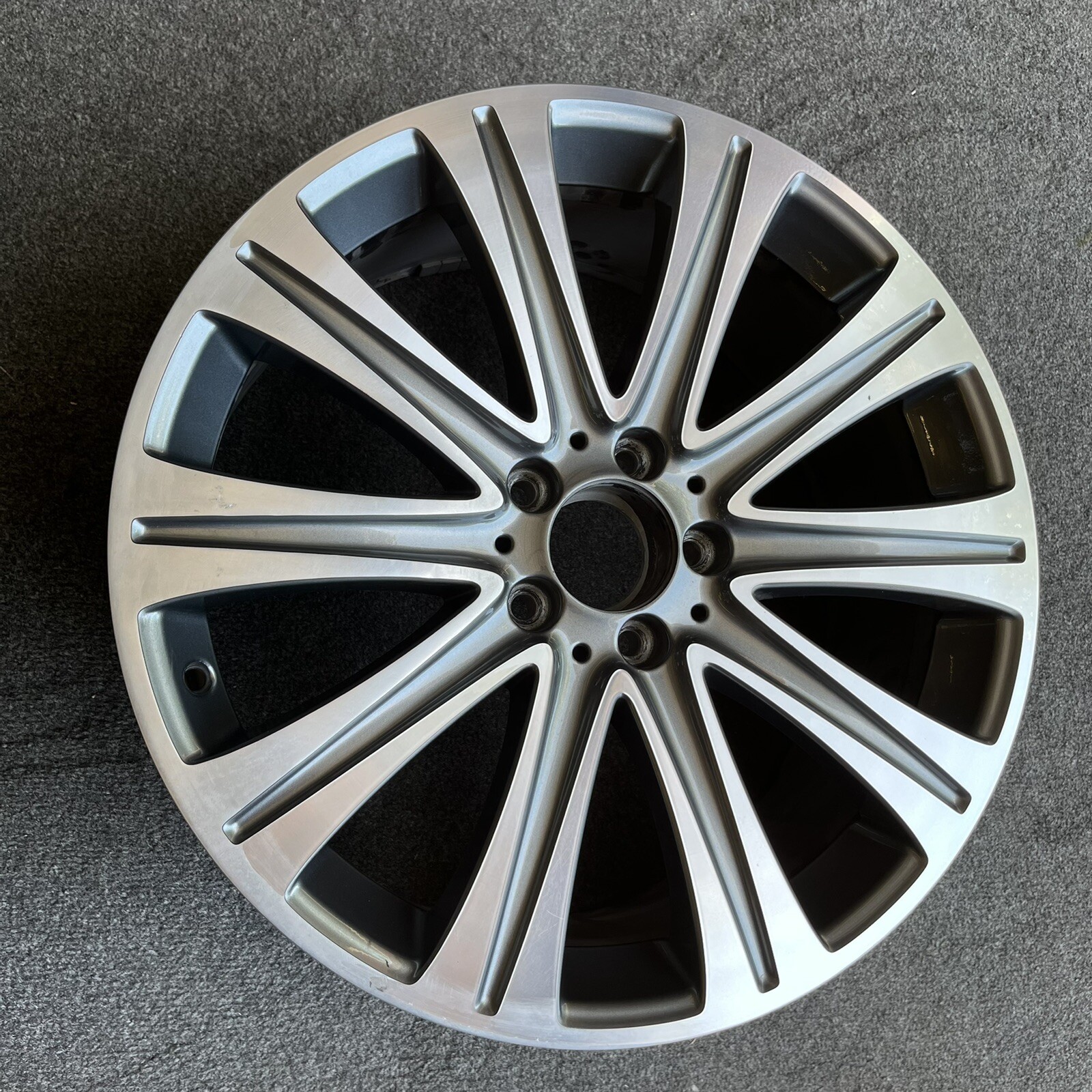 SINGLE 19 INCH WHEEL MERCEDES E CLASS FRONT 2018-2021 OEM GREY MACHINED ...
