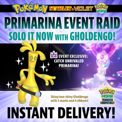 SHINY GHOLDENGO Primarina Raid Build [EVENT ENDED] for Pokemon Scarlet ...