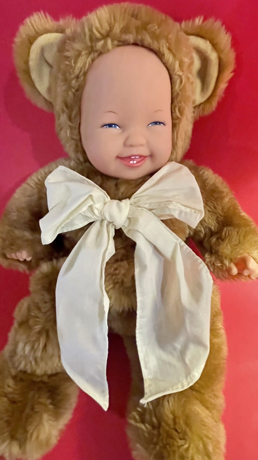 Anne Geddes Vintage Realistic Teddy Bear Costume Smiling Plush Blue ...