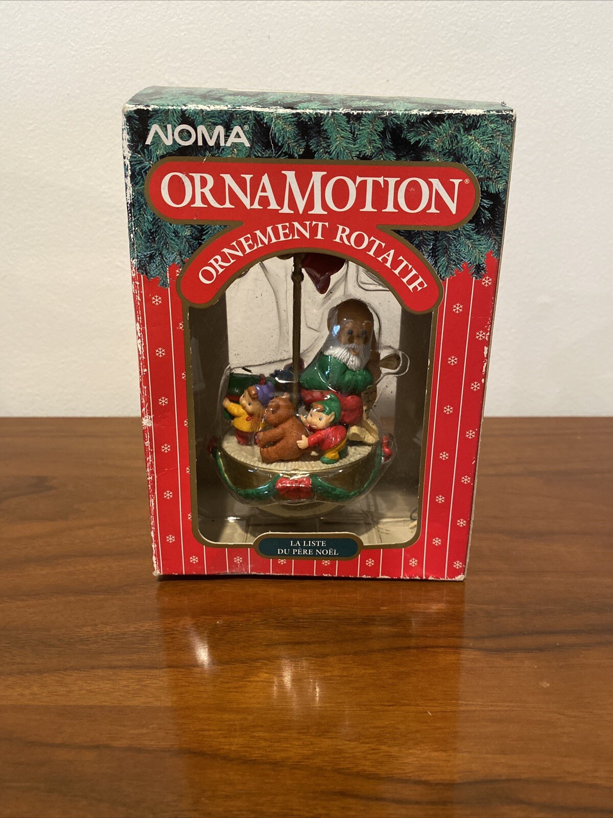 Vintage 1980’s Rotating Ornament SANTA'S LIST Elves Christmas ...