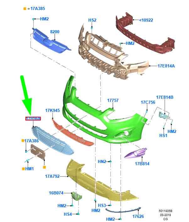 FORD C-MAX Energi MK2 Front Bumper Centre Grille 5211482 BRAND NEW | eBay