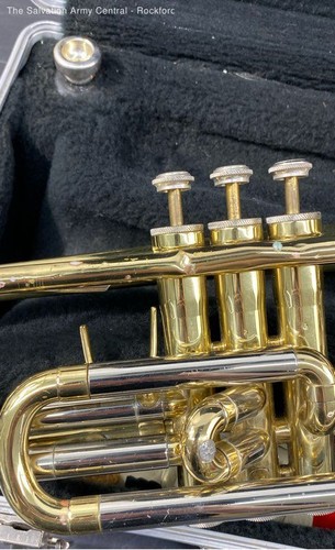 Gold High Polish Piston Valve Musical Instrument Cornet With Hard Case ...