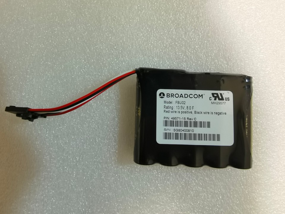 LSI Broadcom SuperCap Capacitor BBU 49571-15 Rev C 13.5V 6.4F/8.0F ...