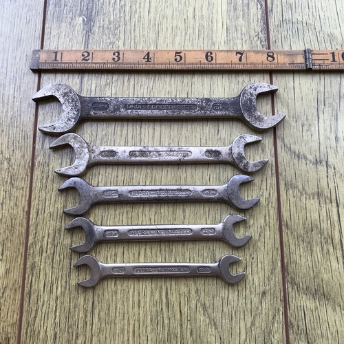 5 Vintage Elora 300 Nutmaster 1/2" to 1/8"Whitworth Open Ended Short ...