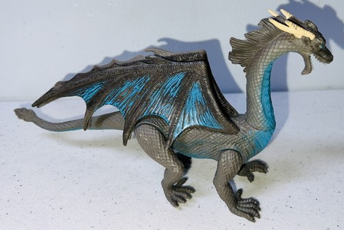 Kid Galaxy Poseable 8” Dragon Action Figure Blue | eBay