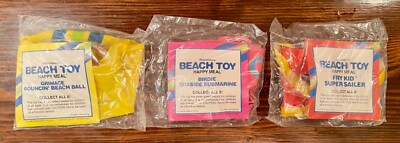 McDonald's Vintage Happy Meal Beach Ball Swimming Pool Toy Lot NEW ...