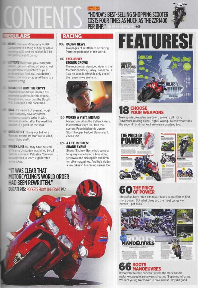 Super Bike Motorcycle Magazine Ducati Casey Stoner Litre Sport Group ...