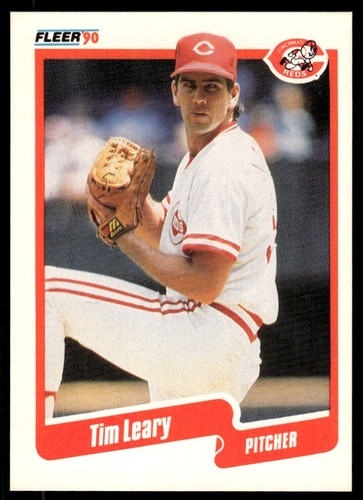 1990 Fleer Baseball Card Tim Leary Cincinnati Reds #424 | eBay