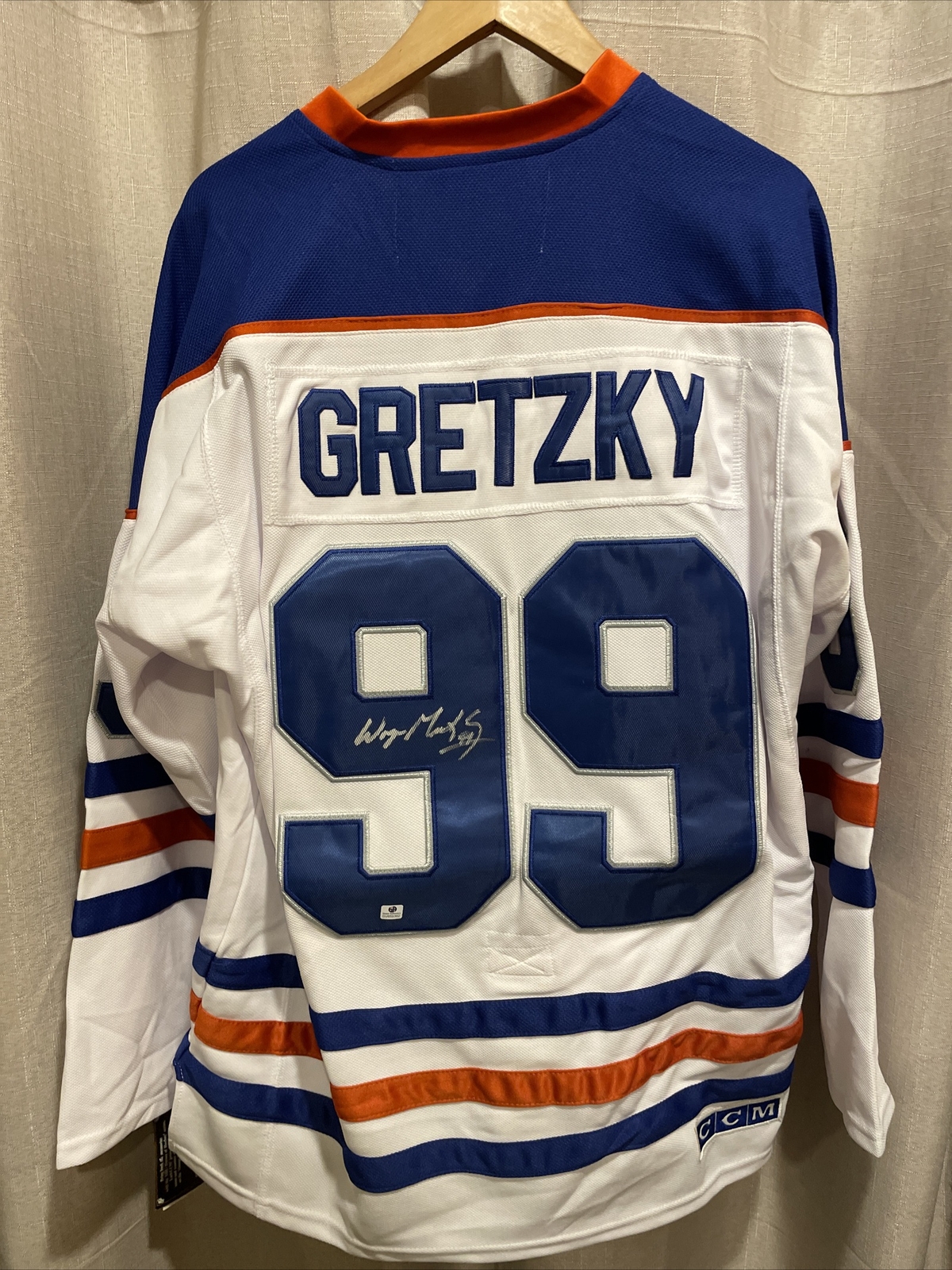 Wayne Gretzky #99 Autographed NHL Vintage Hockey Jersey CCM Oilers ...