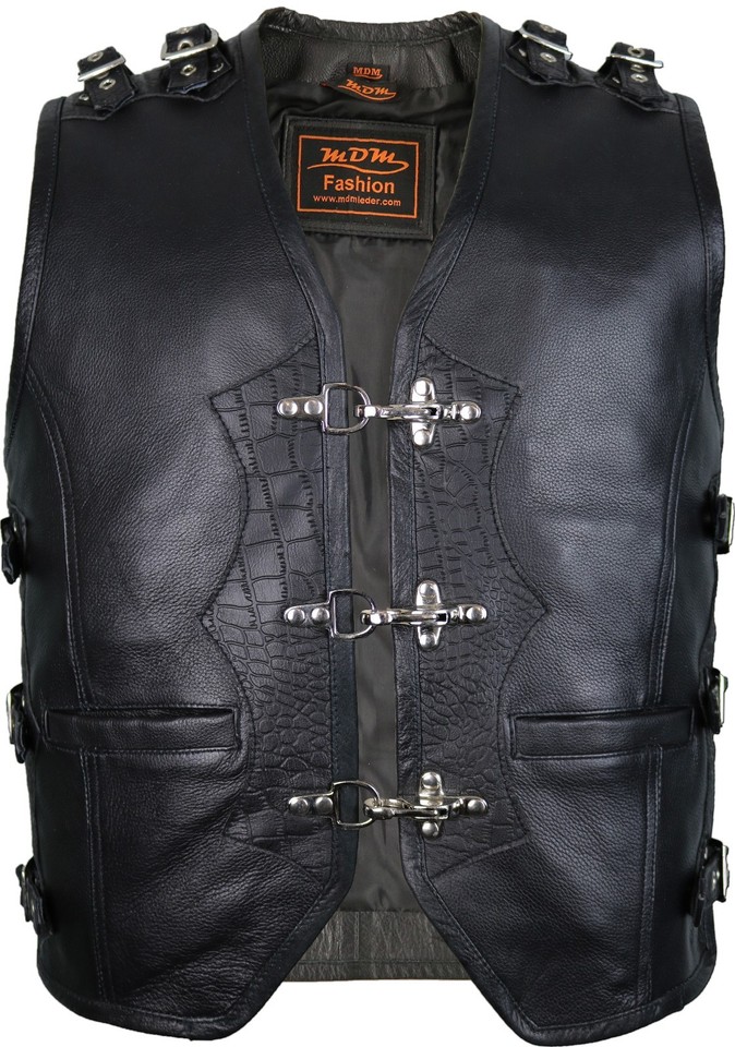 Lederweste Bikerweste Rockerweste Kutte Clubweste Lederkutte ...
