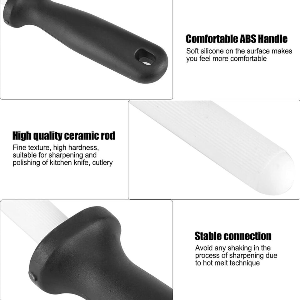 Professional 15inch Ceramic Sharpening Fine Knife Sharpener Stick No ...