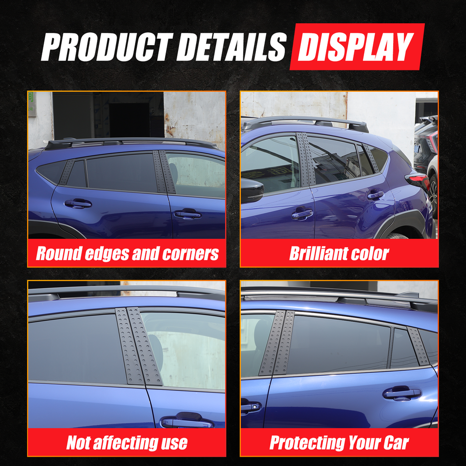 Aluminum Window B Pillar Post Trim Cover Accessories For Subaru ...