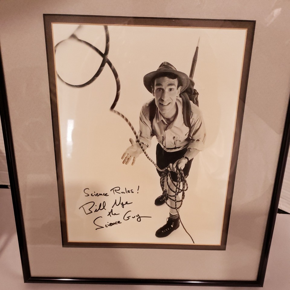 Bill Nye the Science Guy framed with glass Signed Photo Autograph | eBay