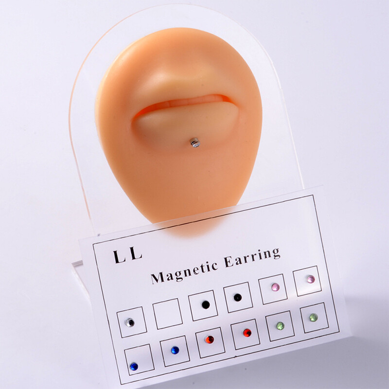 12pcs Magnetic Earring Piercings Cartilage Nose Ring Non Pierced ...
