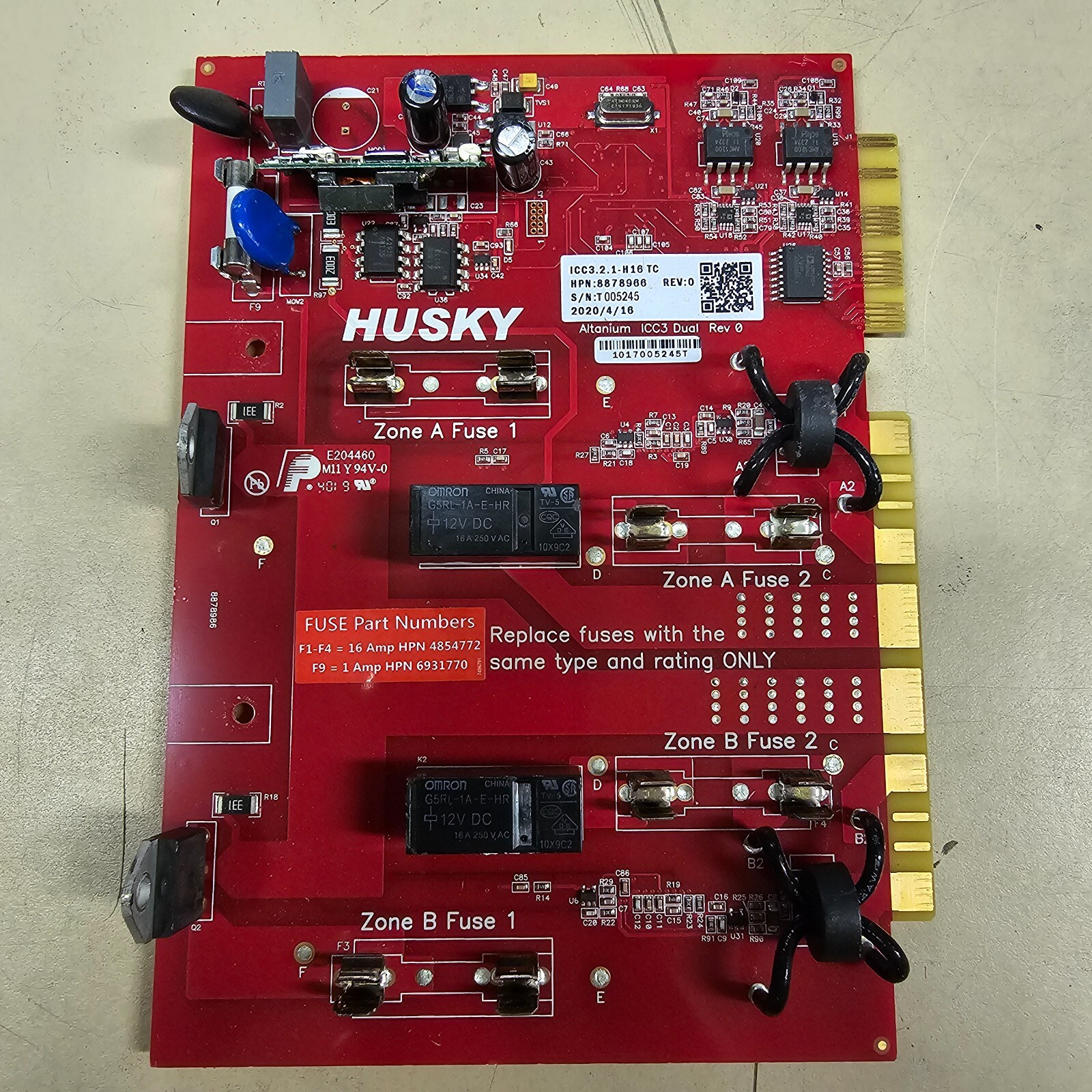 HUSKY ICC3.2.1-H16 TC CIRCUIT BOARD, HPN: 8878966 REV:0 (NO FUSE) | eBay