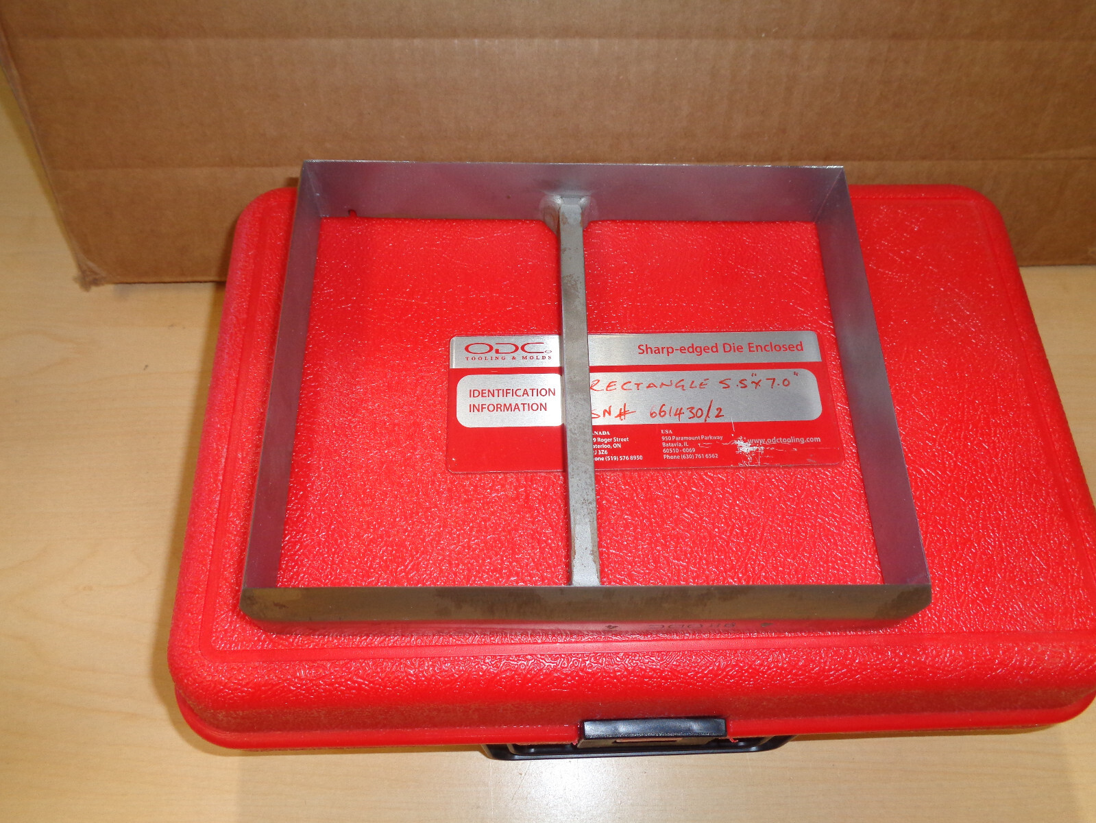 ODC Tooling Sharp Edged Rectangular Cutting Die 5.5" x 7.0" Gaskets ...